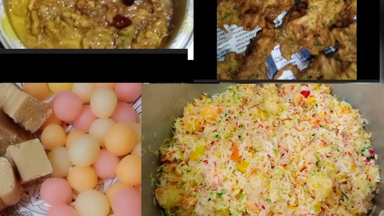 karri pakora or meethy rice 🌾🍚 bbt laziz😋bnayn khayn or apni unglian ...