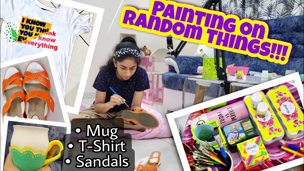 Painting on *RANDOM* things!!!🖼🎨 | Riya's Amazing World - YouTube