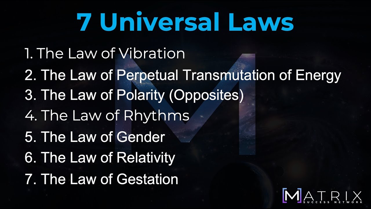 7 Universal Laws Explained - YouTube