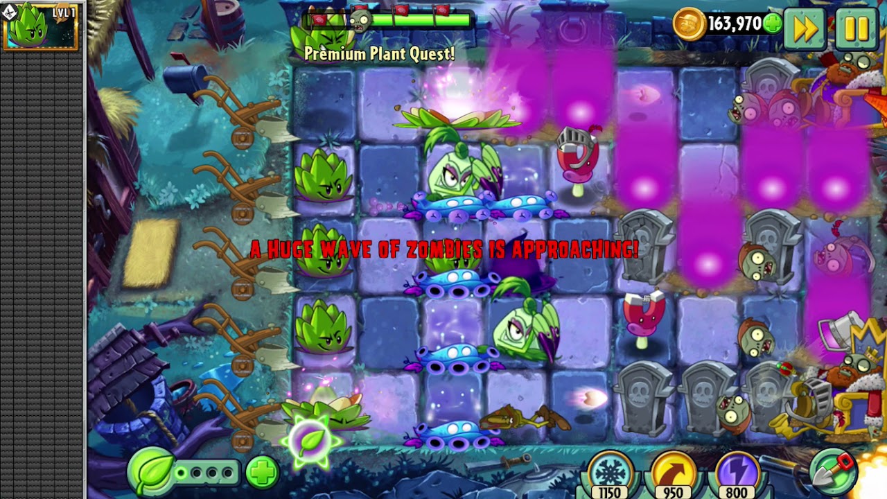 Plants vs Zombies 2 gameplay - Gloom Vine Quest - Level 4 - YouTube
