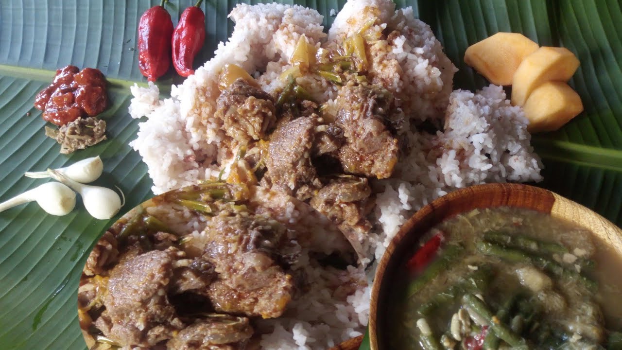 Eating PORK meat with rice || Naga dish || Naga King chilly. Mukbang ...