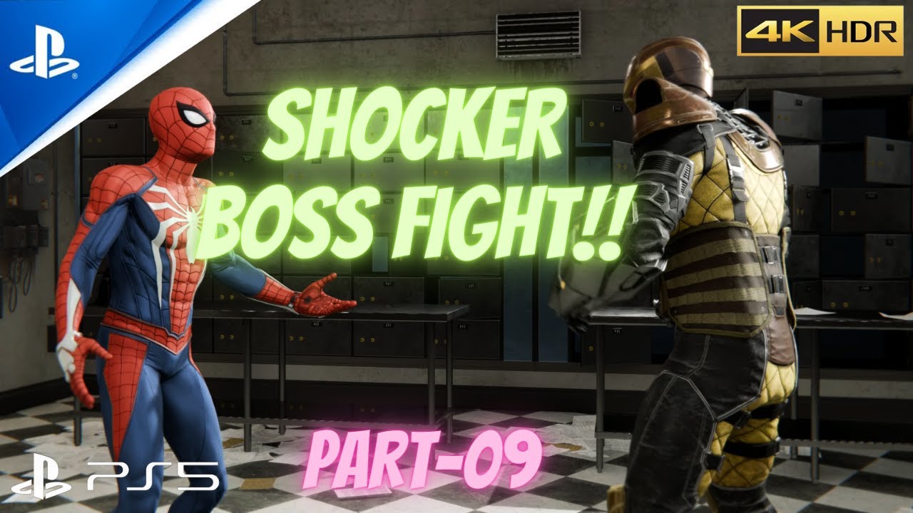 [PS5] SPIDER-MAN 4K Walkthrough Part - 9 - SHOCKER BOSS FIGHT - [4k HDR ...