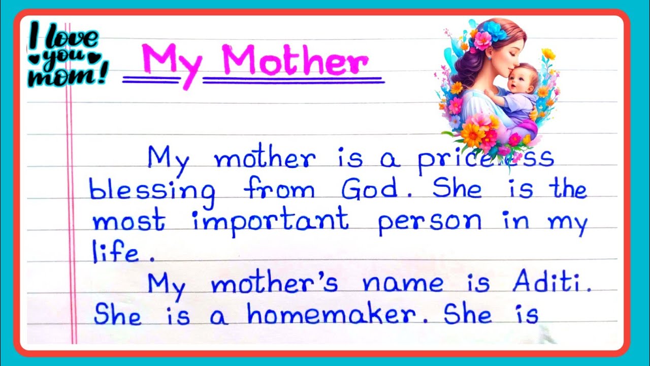 My Mother Essay In English/My Mother English Essay/My Mother Paragraph ...