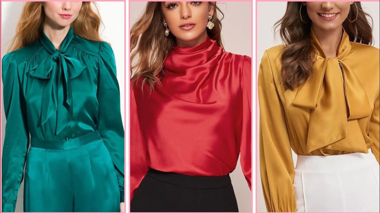 most adorable women Silk full sleeves party wear top designing - YouTube
