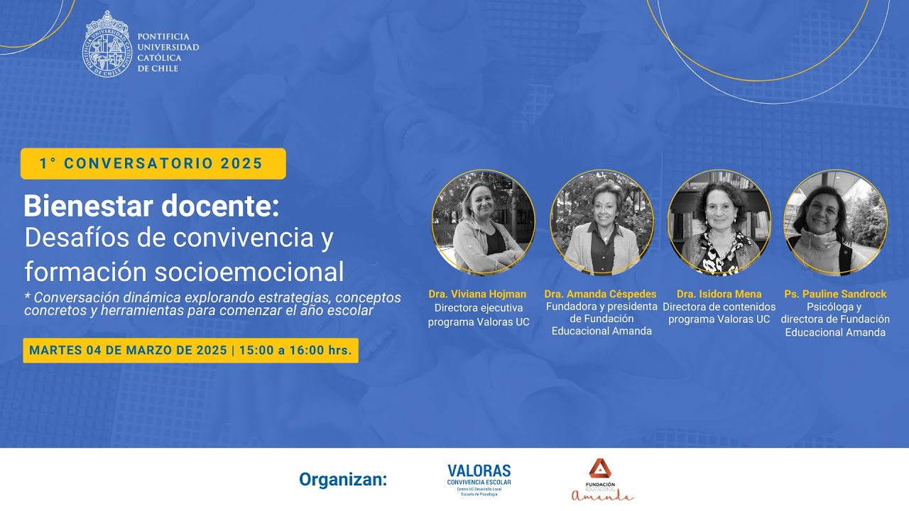 Bienestar docente: Desafíos de convivencia y formación socioemocional | Conversatorio - YouTube