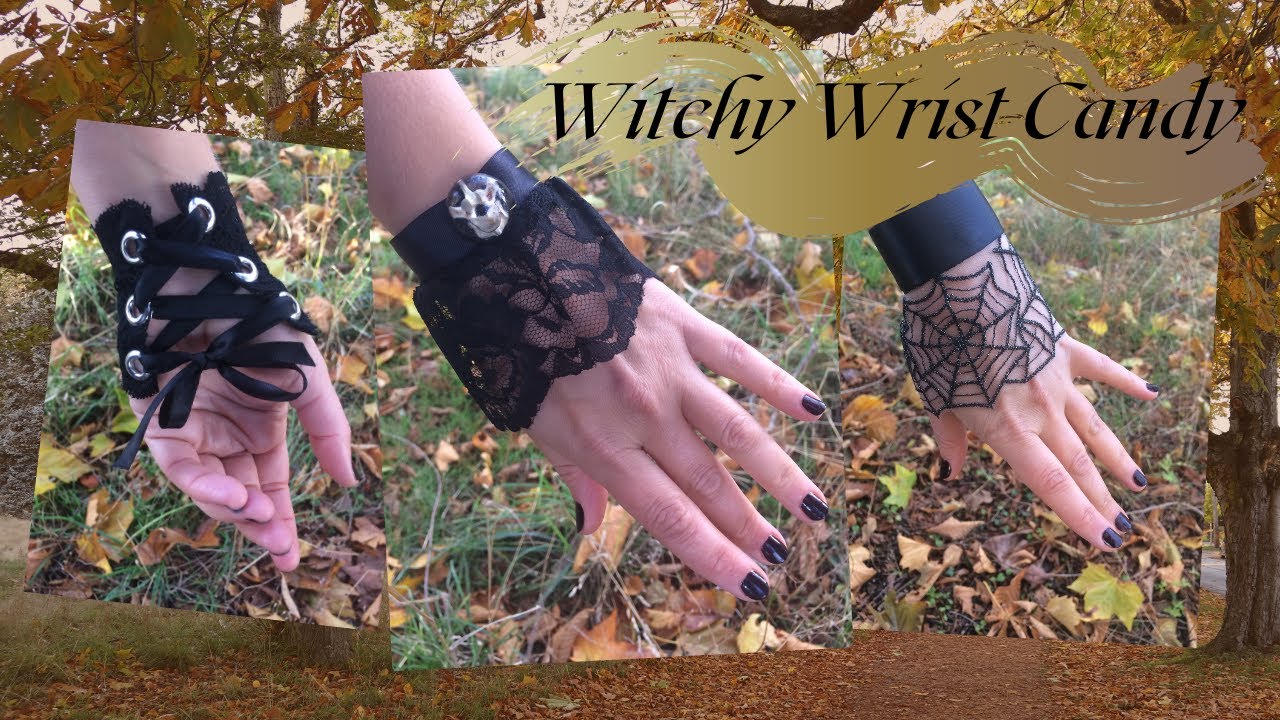 DIY LACE WRIST CUFFS; Halloween Love - YouTube