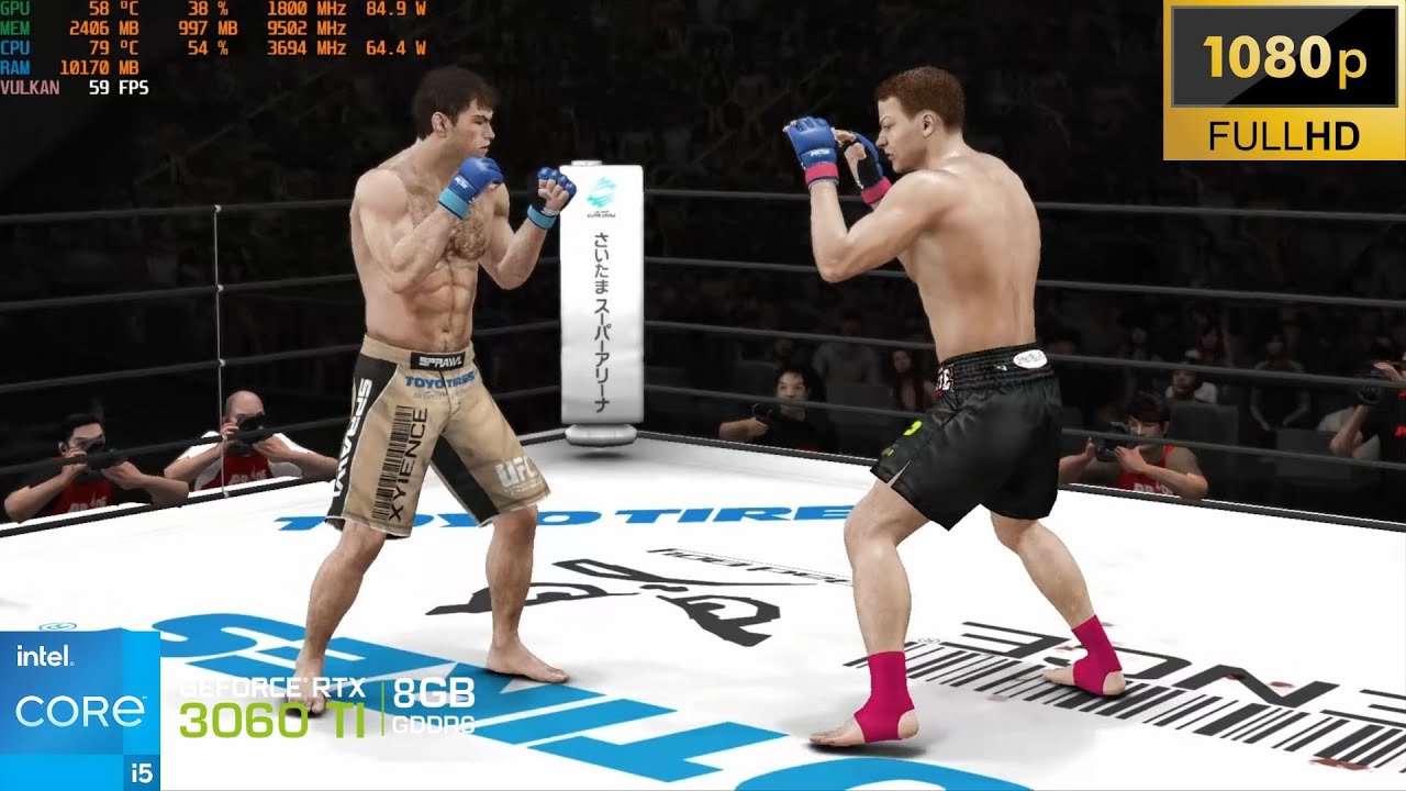 UFC undisputed 3 RPCS3: PC RTX 3060ti + i5-12400 - YouTube