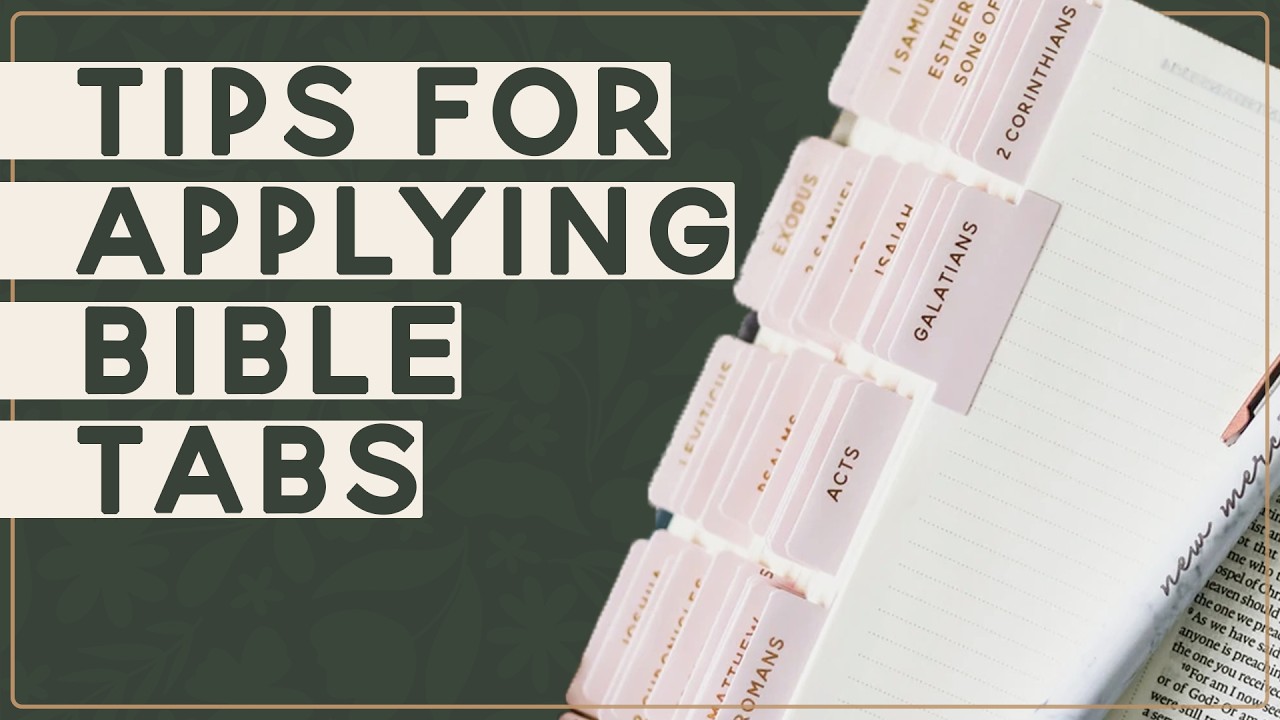 Tips for Applying Bible Tabs - YouTube