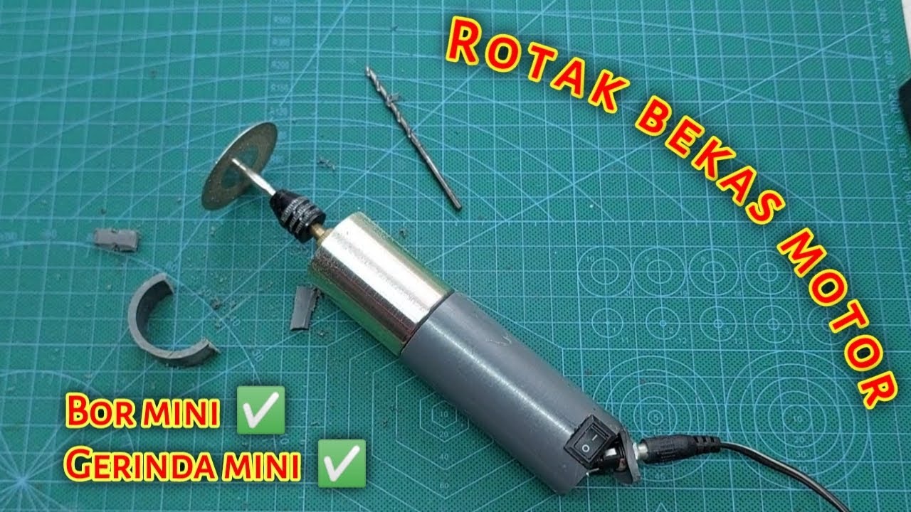 Rotak bekas motor menjadi bor mini gerinda mini - YouTube