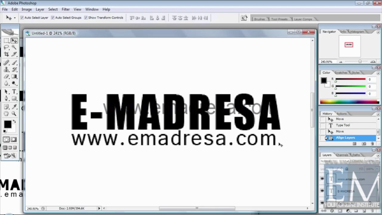 Logo Designing in Adobe Photoshop Part 1 Text Logo - YouTube