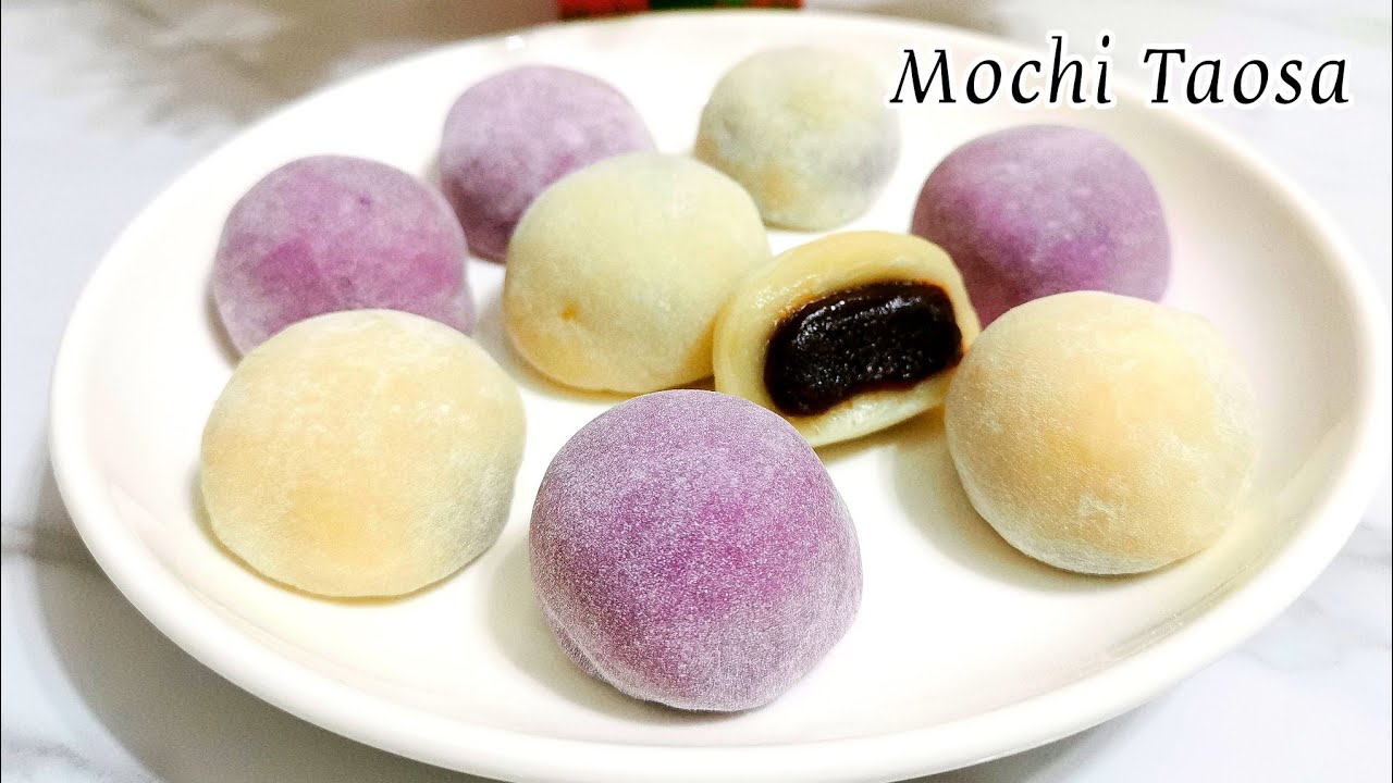 Mochi taosa kenyal dan lembut || cara mudah membuat mochi super kenyal ...