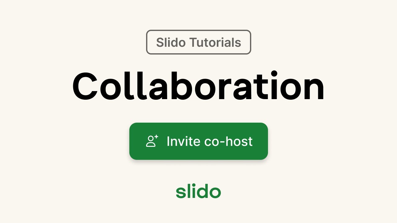 Collaboration ⎸ Slido Tutorial - YouTube