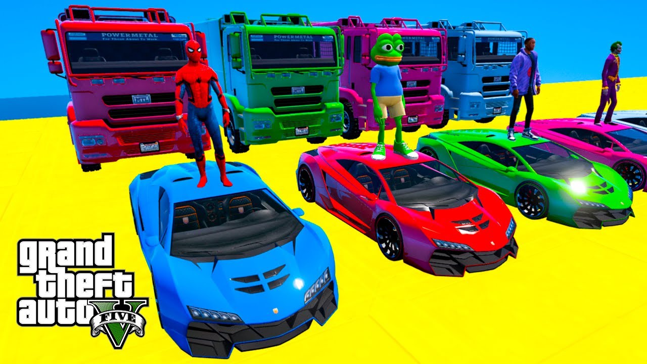 GTA V Super Hard Extreme Car Race Challenge on Amazing Super Cars ...