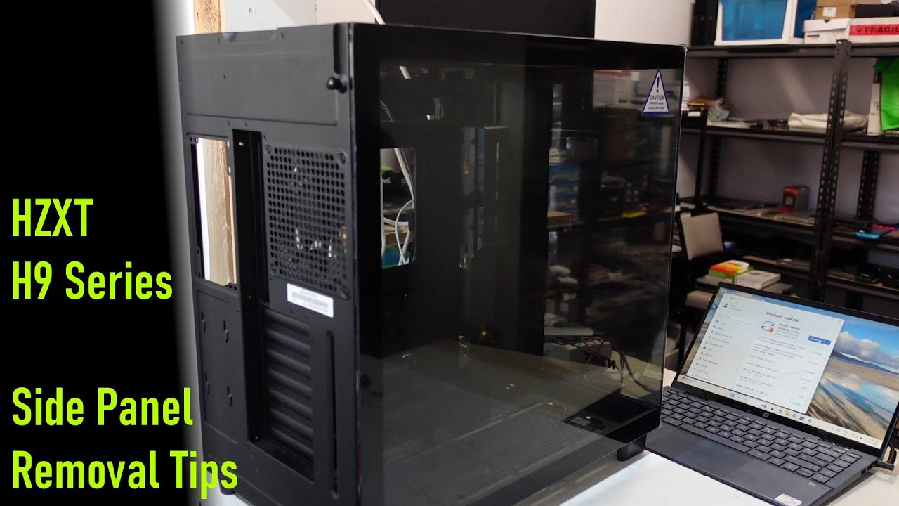 NZXT H9 Series Case, how to remove the side panel - YouTube