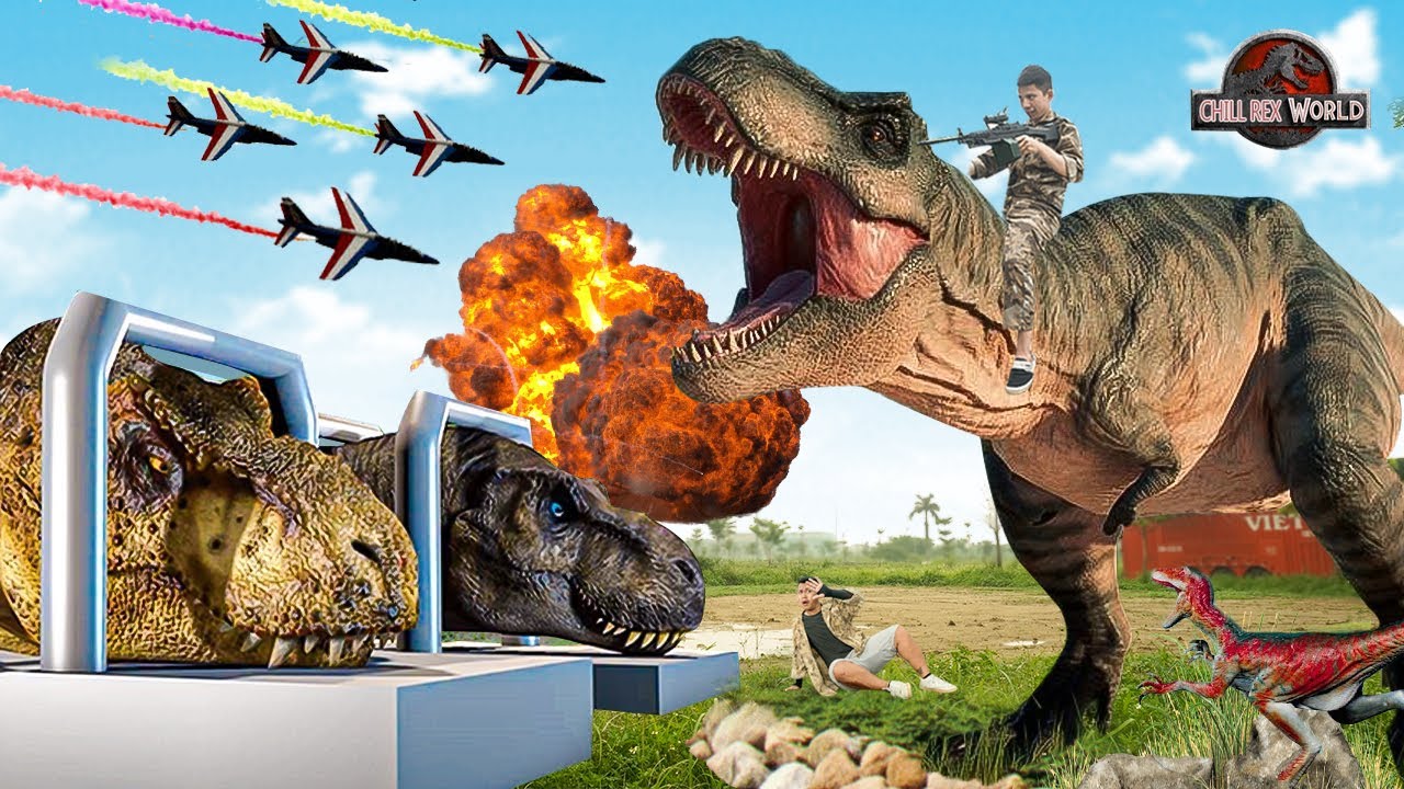 Most REALISTIC T-Rex Chase | Dinosaurs Hunting Video | Jurassic World ...