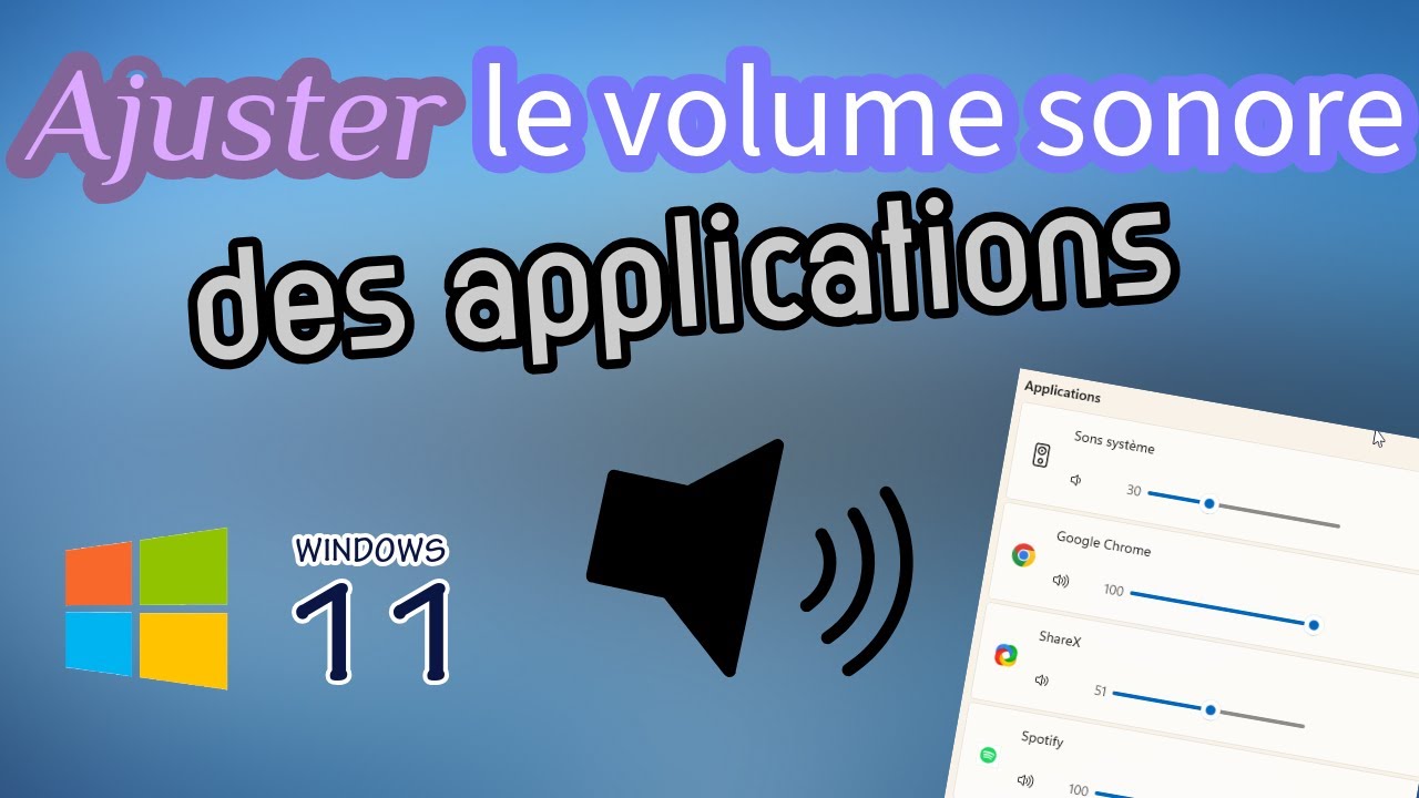 Ajuster le volume sonore des applications - YouTube