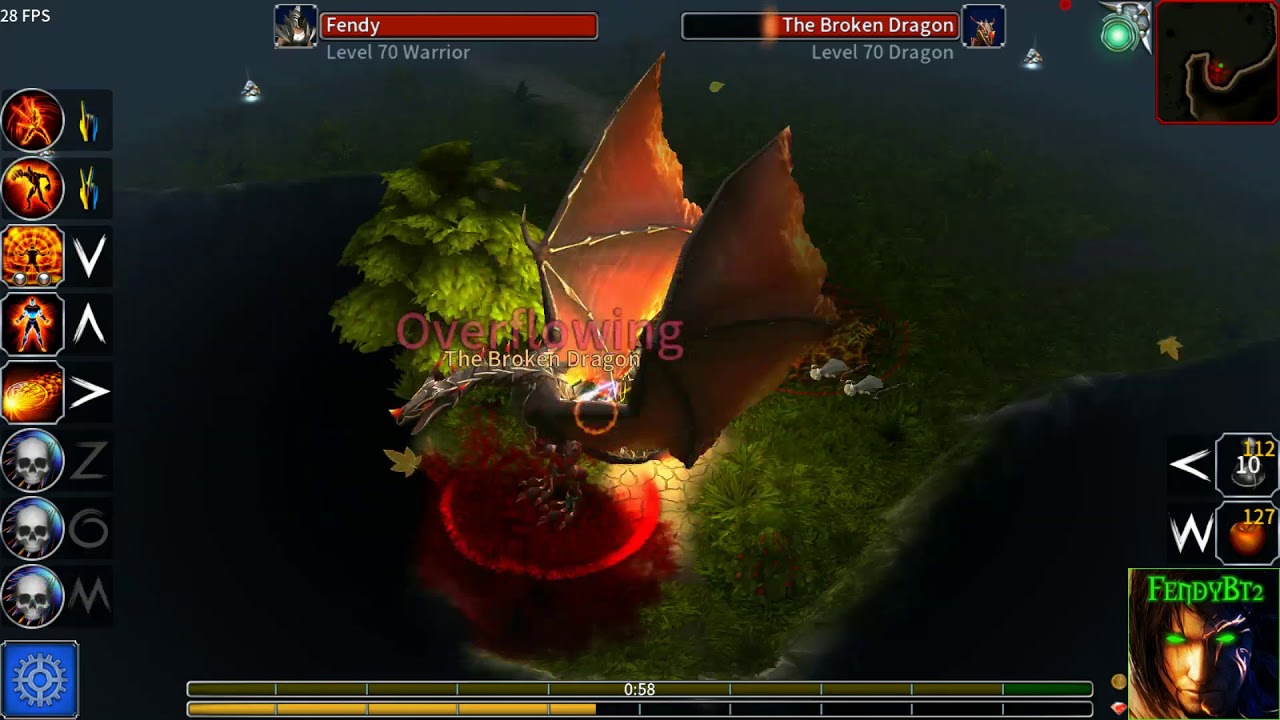 Eternium v1.3.31 Warrior fight The Broken Dragon... (BOSS) - YouTube