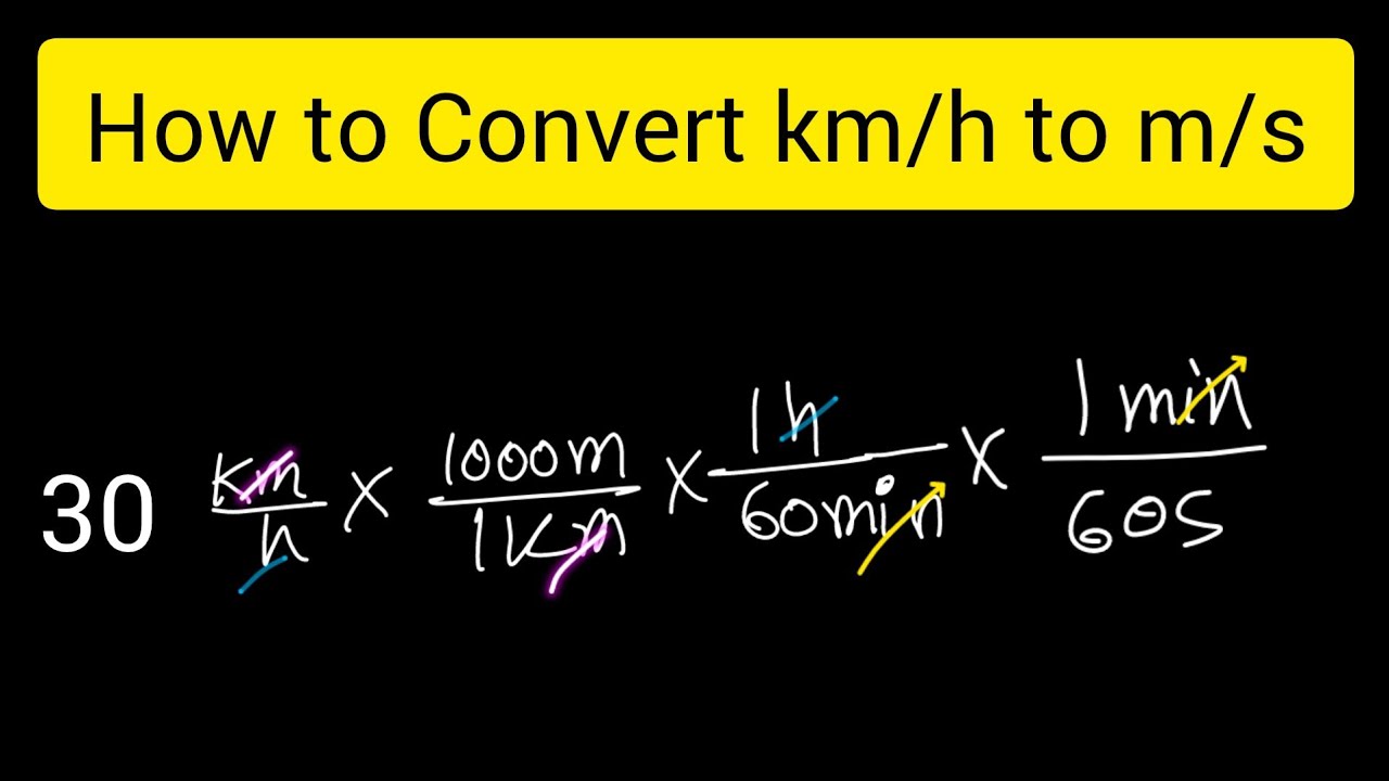 How To Convert 30 Km h To M s How To Convert Km h To M s YouTube