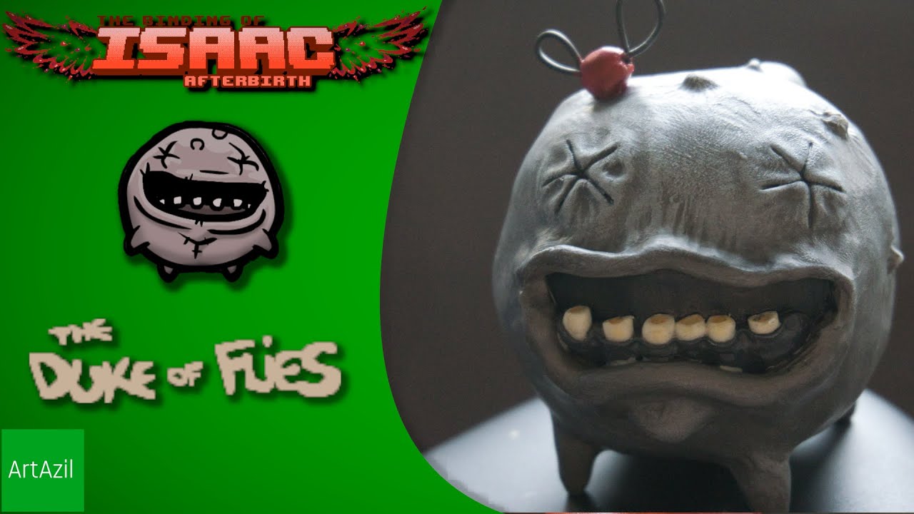 Duke of flies - The Binding of Isaac Boss figure Polymer clay tutorial ...