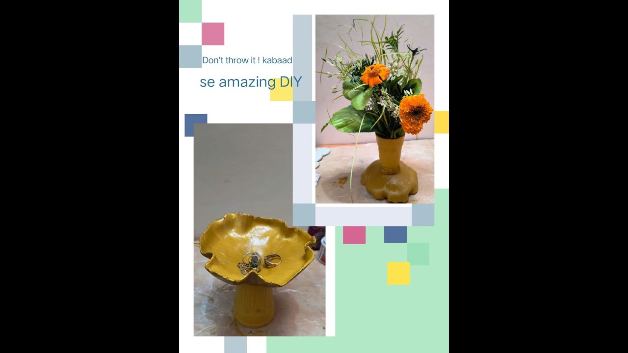 "Beautiful 2in1 Handmade Clay bow & pot with Weaving Effect |How to ...