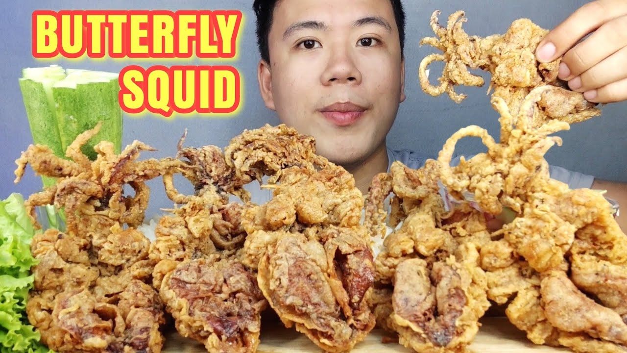 BUTTERFLY SQUID MUKBANG| Seafood Mukbang| Calamares| Pinoy Mukbang ...