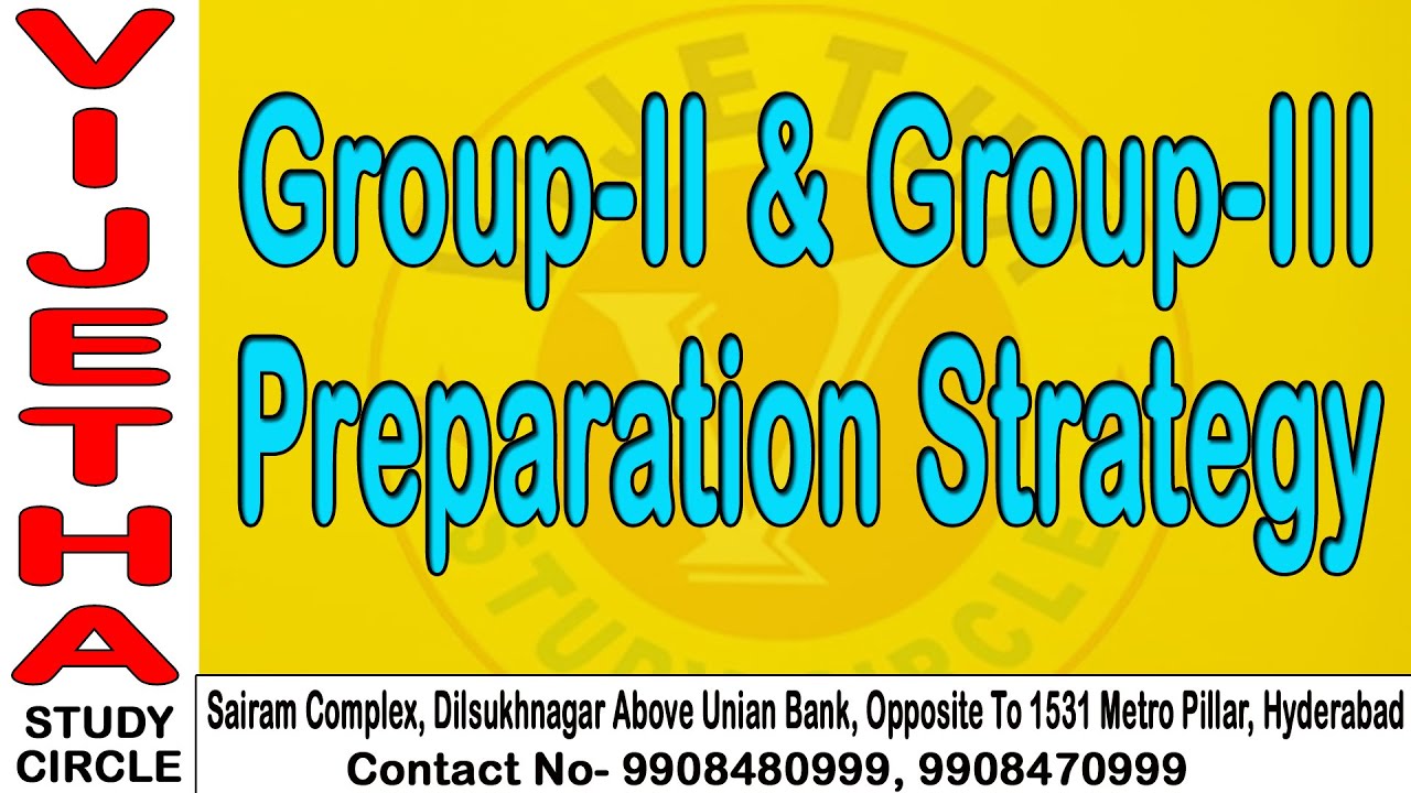 || GROUP-II & III PREPARATION STRATEGY || VIJETHA STUDY CIRCLE || - YouTube