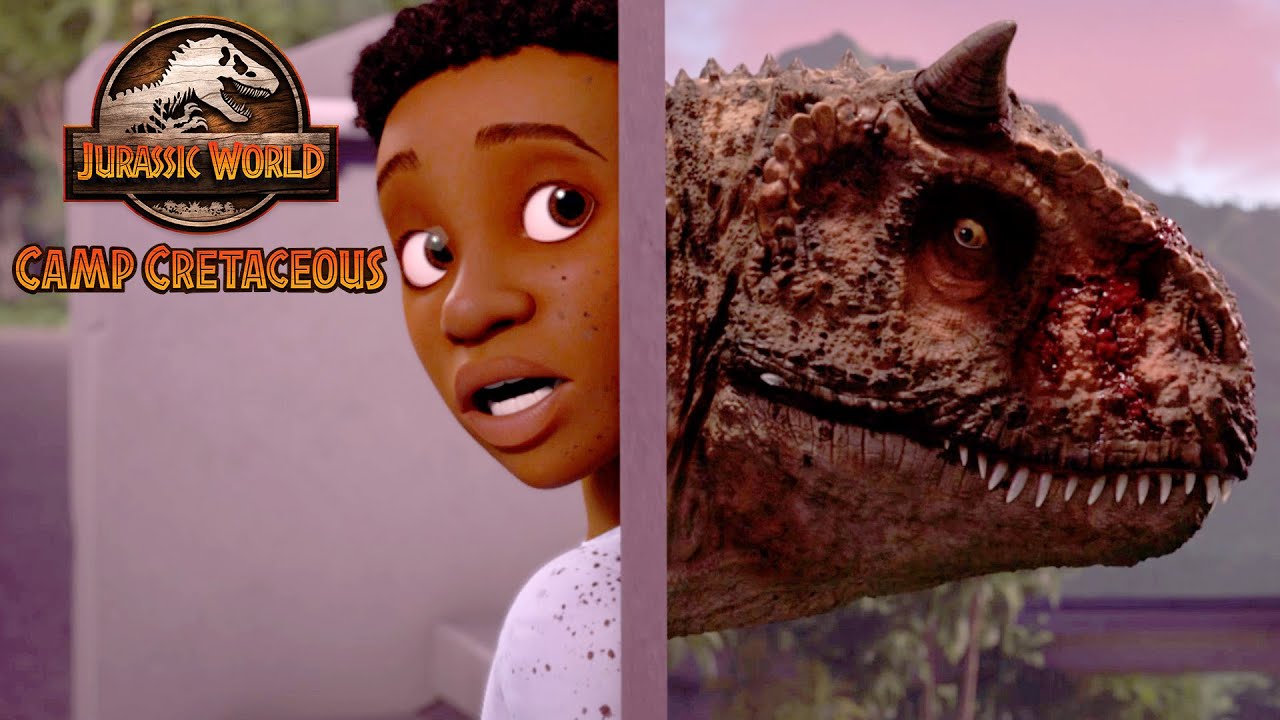Hide and Seek From a Carnotaurus! | JURASSIC WORLD CAMP CRETACEOUS | Netflix - YouTube