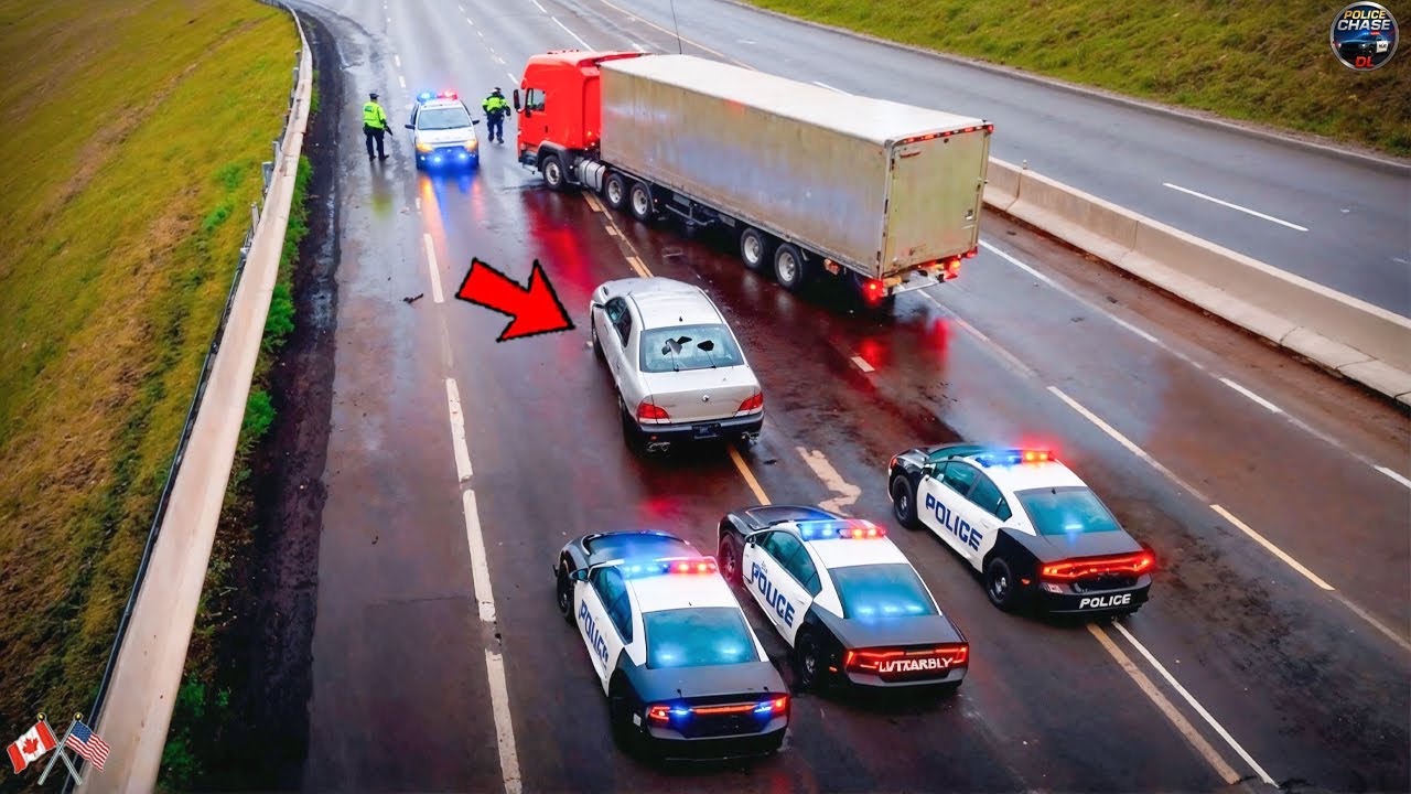 When Truckers PUTTING an END to POLICE CHASES | SHOCKING Moments Caught ...