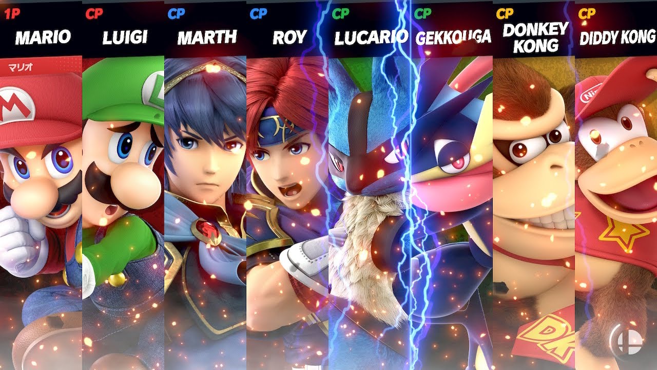 Super Smash Bros Ultimate 8 Player Team Battle - YouTube