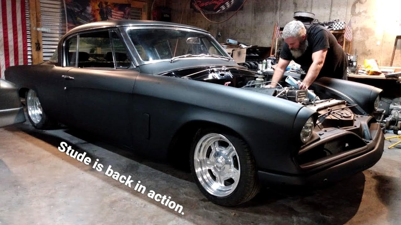 Studebaker Damage Repair Update - New Flat Black Paint - YouTube