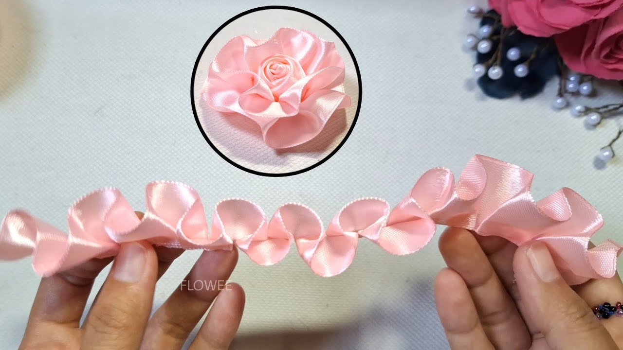 Whole Ribbon Rose - Ribbon Flowers - How to make an easy ribbon rose ...