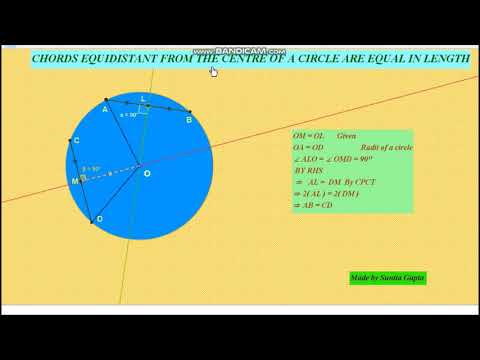 proof of Chords equidistant from center of a circle are equal in length ...