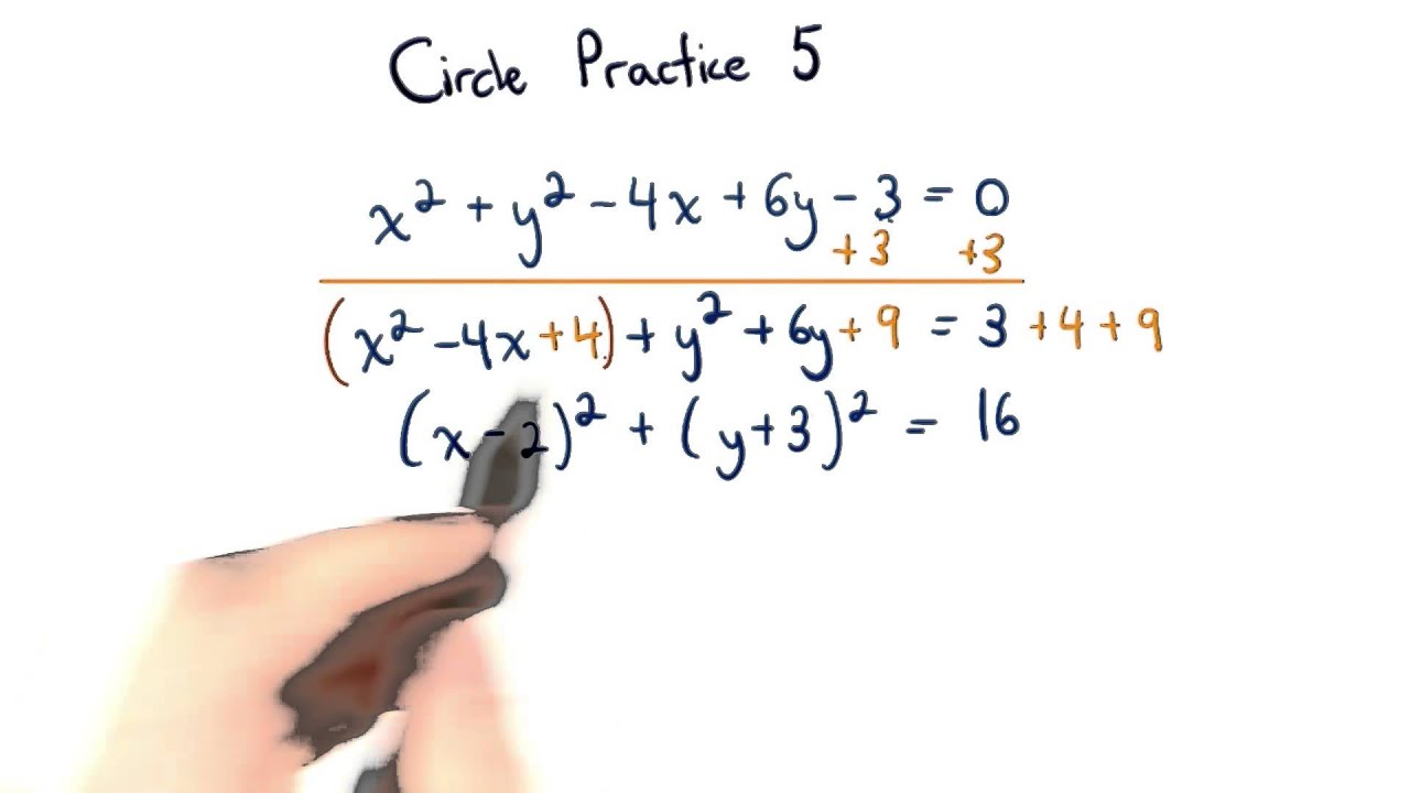 Circle Practice 5 - Visualizing Algebra - YouTube