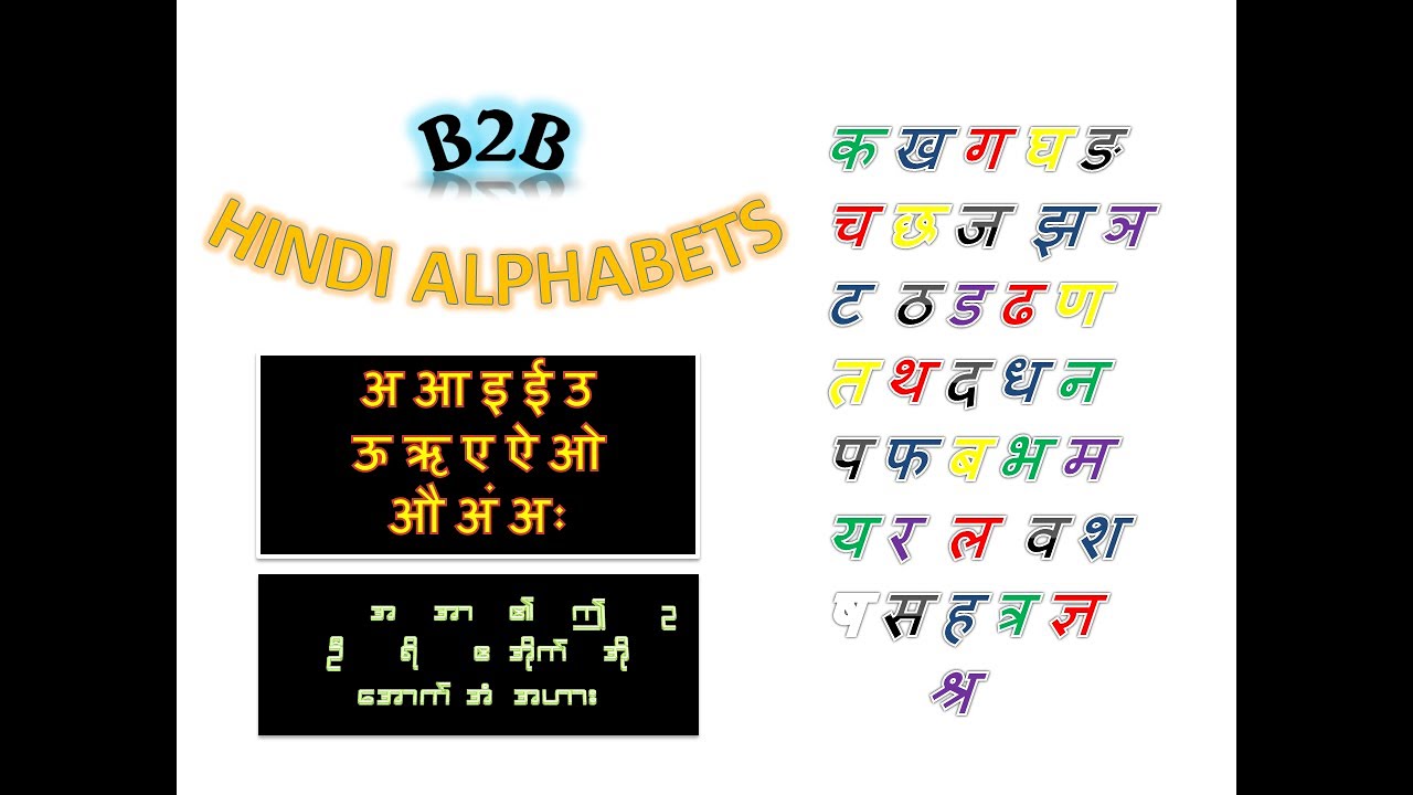 Learn Hindi Alphabets (Vowels And Consonants). - YouTube