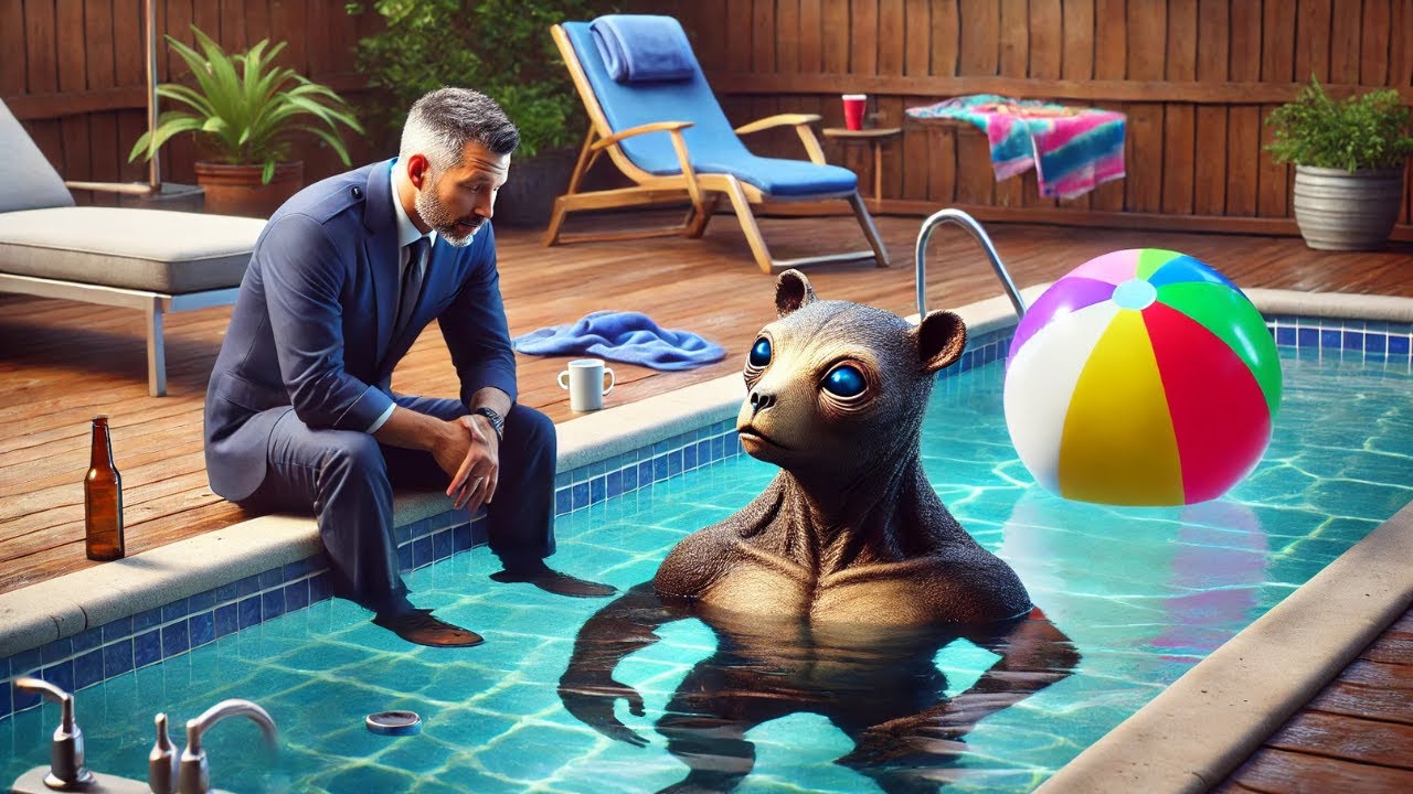 Human Man Finds an Alien Bear in His Pool and Gets the Biggest Surprise ...