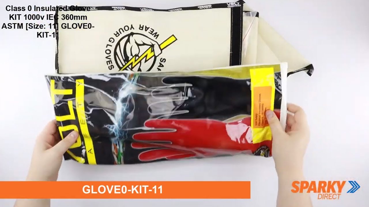 Volt Safety GLOVE0-KIT-11 | Class 0 Insulated Glove KIT 1000v IEC 360mm ...