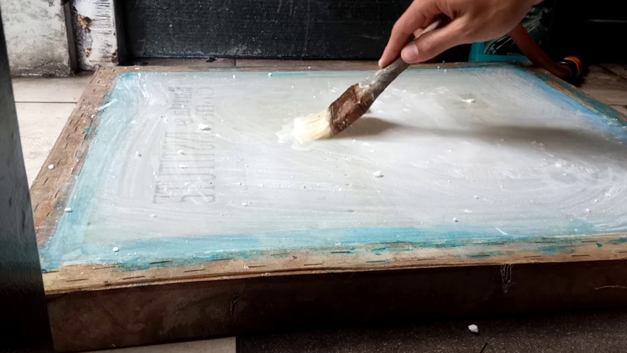 Mencuci Screen Sablon - YouTube