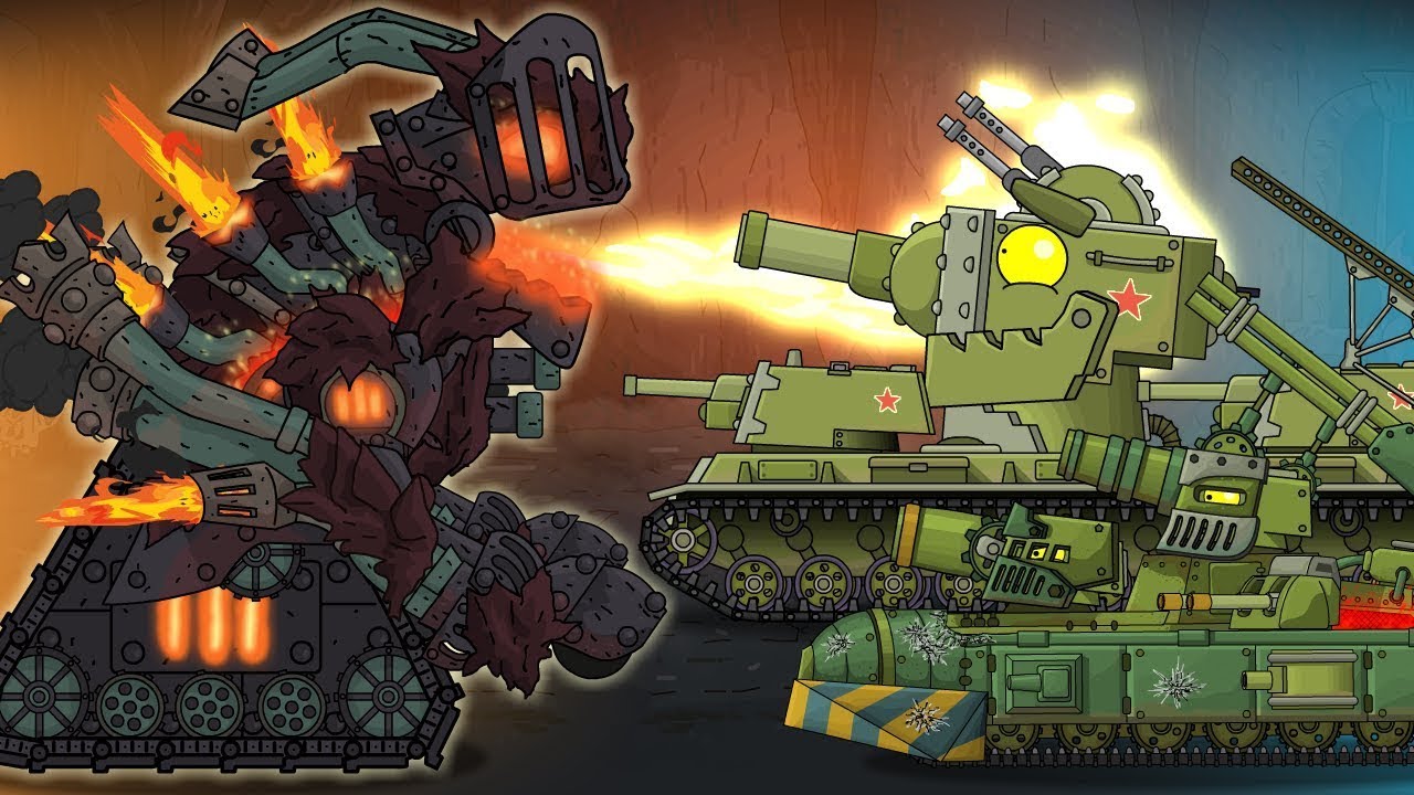 KV-6 and SMK-tank - Battle for Survival - Cartoons about tanks - YouTube