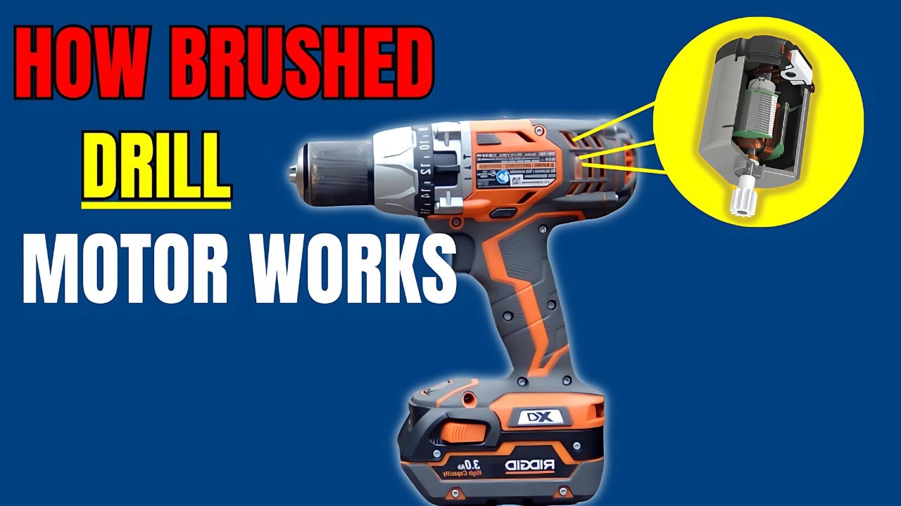 How brushed drill motor works - YouTube