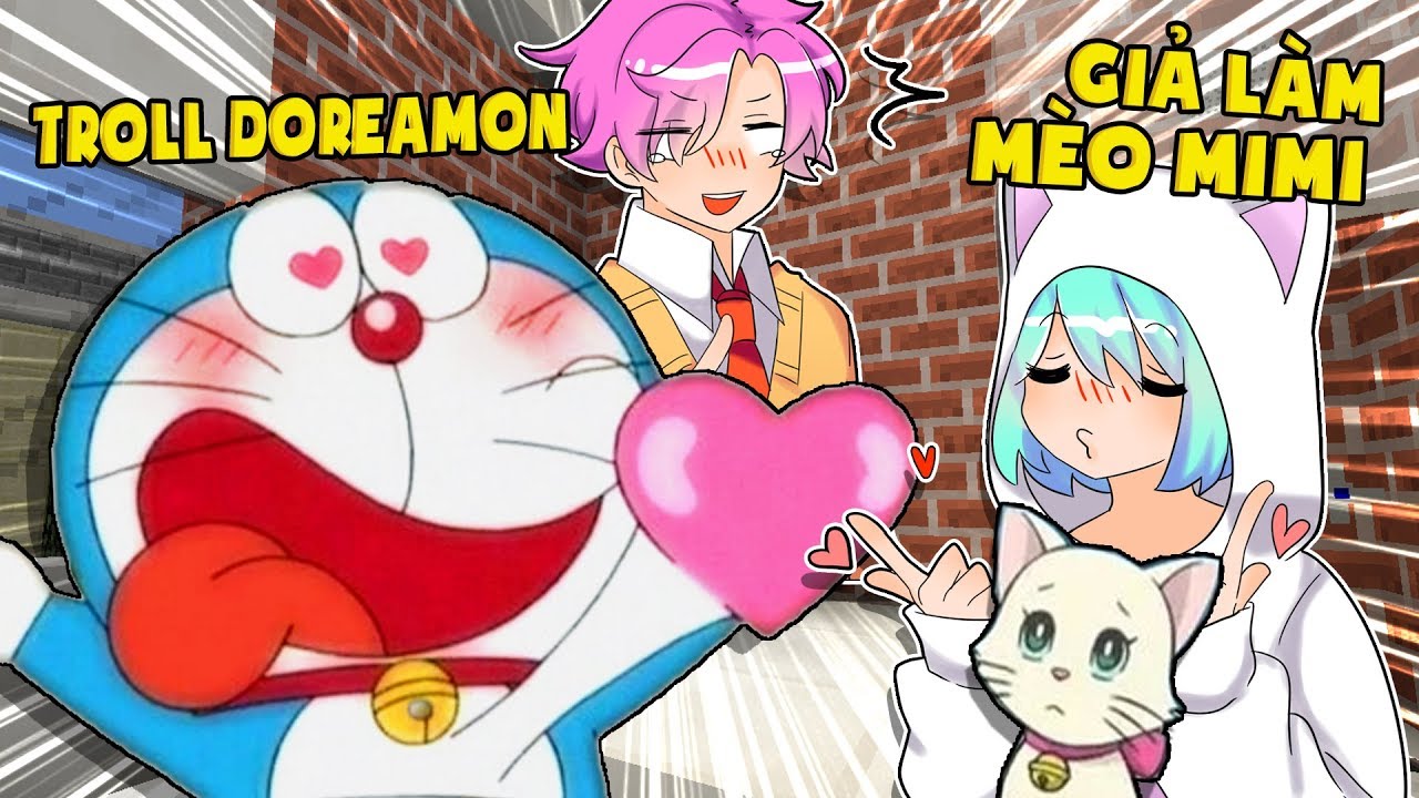 YUMMIE GIẢ LÀM MÈO MIMI TỎ TÌNH MÈO MÁY DOREAMON CÙNG HIHA TRONG ...
