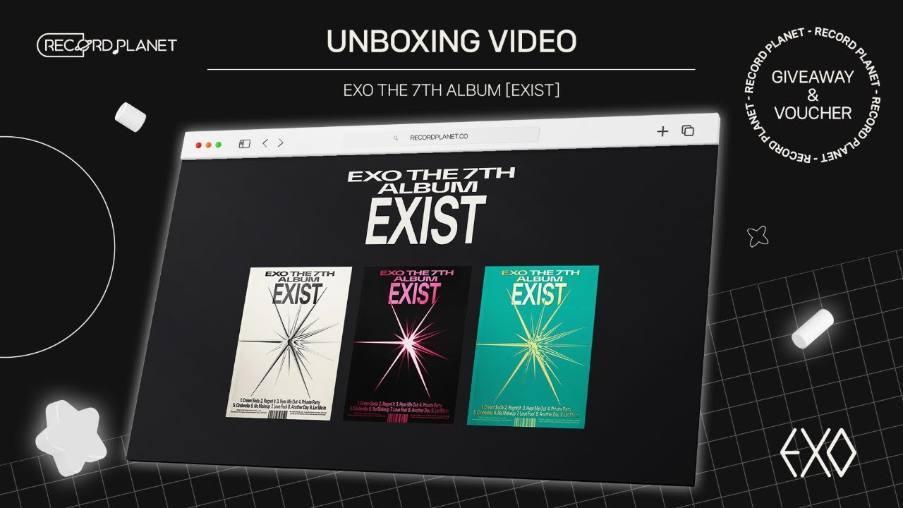 [RECORD PLANET] EXO 'EXIST' UNBOXING VIDEO + GIVEAWAY - YouTube
