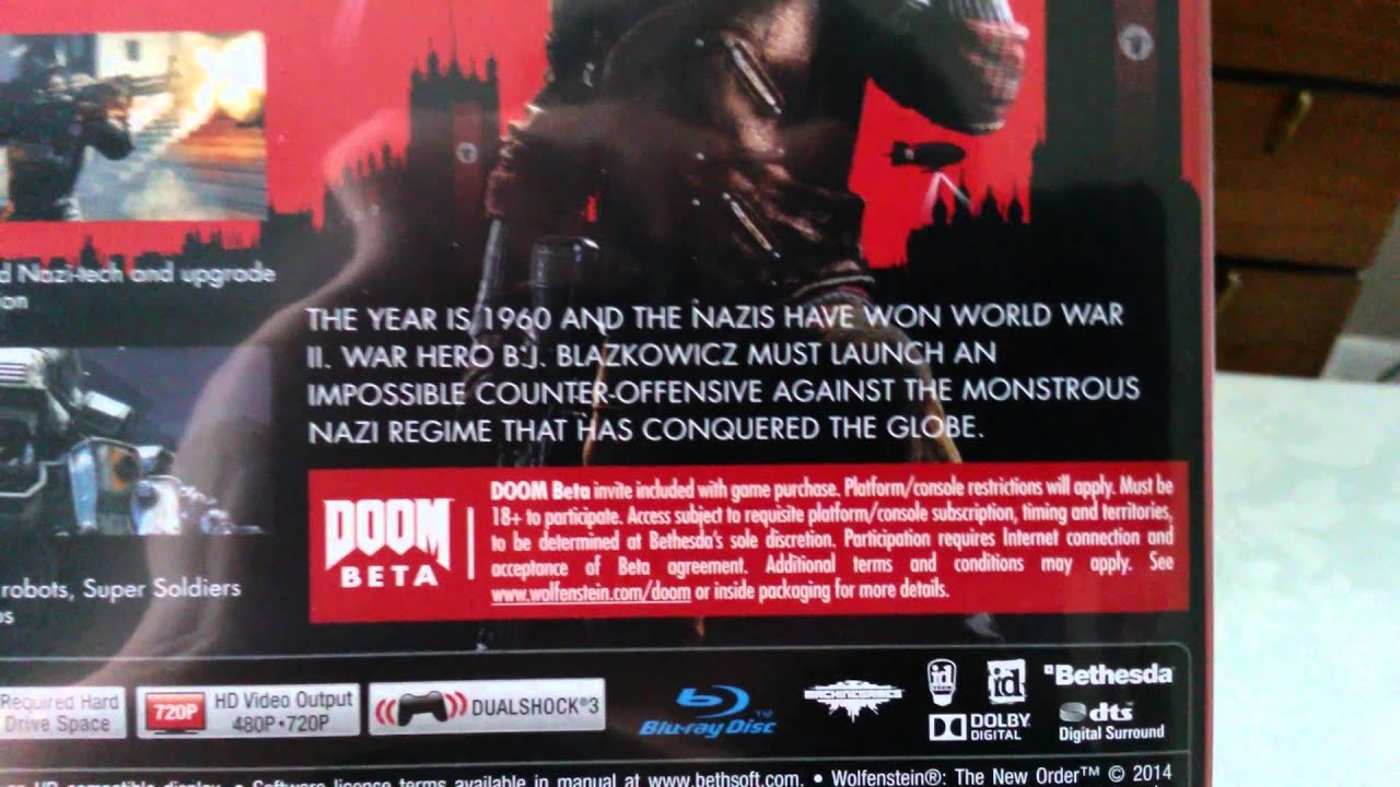 Wolfenstein: The New Order Unboxing PS3 - YouTube