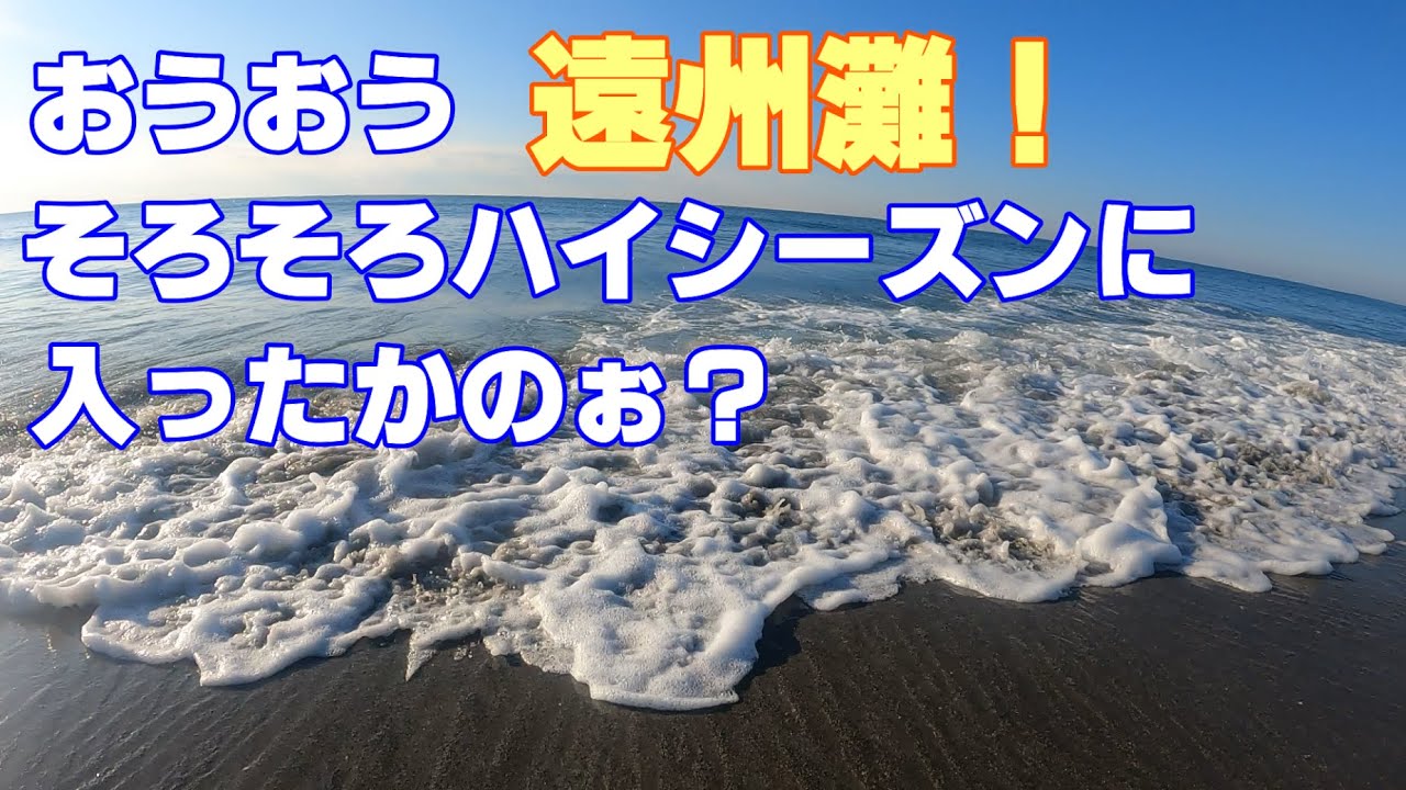 ハイシーズンに先っちょだけ入ったような気がせんでもない遠州灘【フラットフィッシング】【遠州灘サーフ】 - YouTube