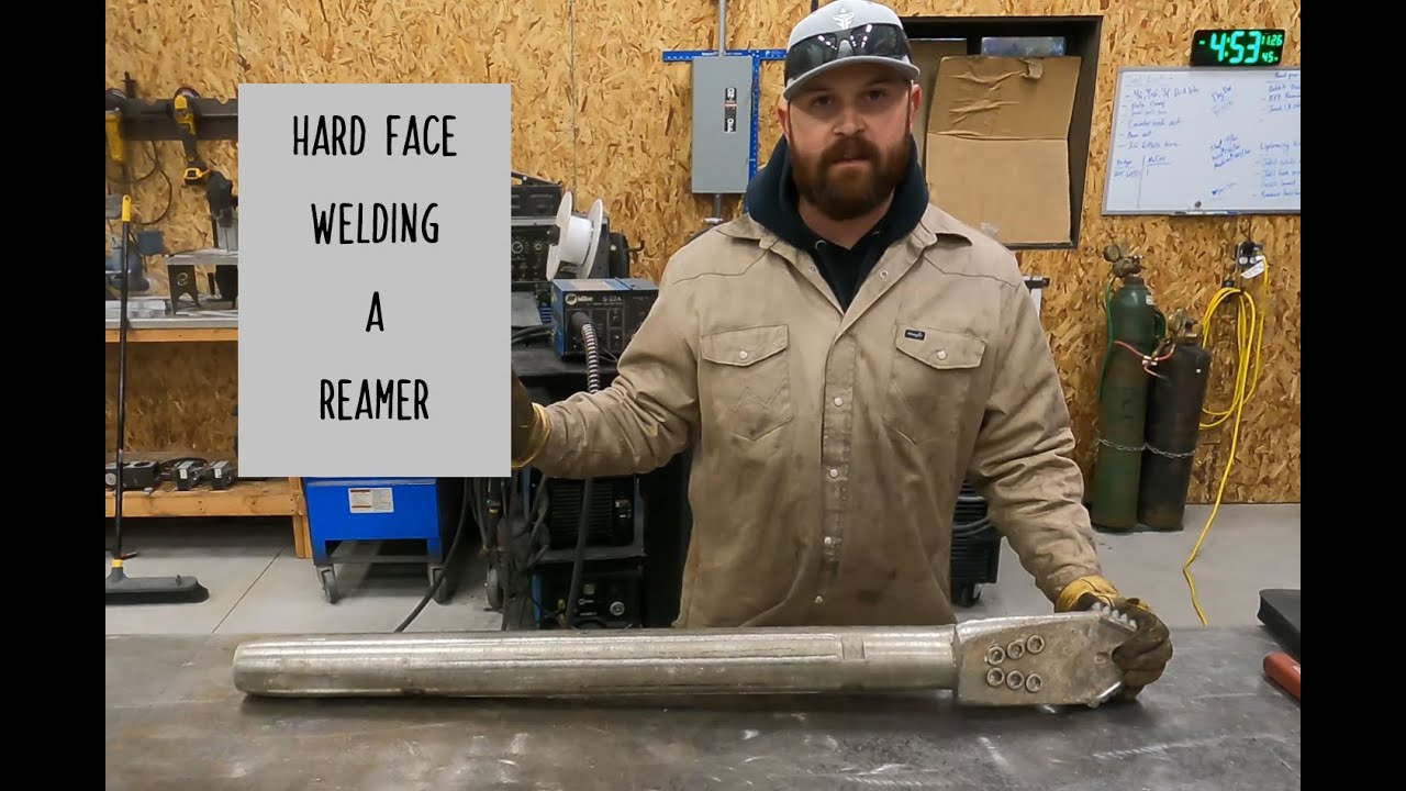 Hard Face welding a reamer - YouTube