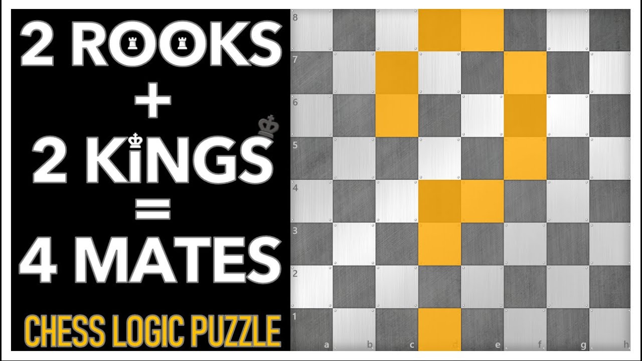2 Rooks + Two Kings = 4 Checkmates! Chess Logic Puzzle 🔍 - YouTube