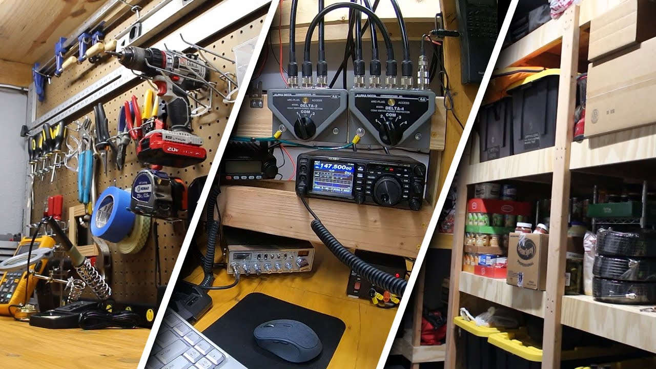 ULTIMATE Storage Shelf, Workbench, Radio Station TIMELAPS Build - YouTube