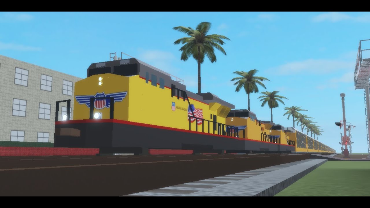UP ES44AC Leading Autorack Train [Roblox Studio] - YouTube