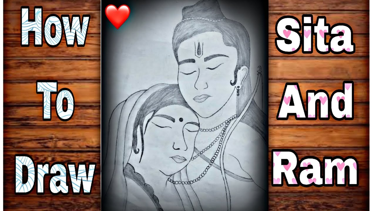 How to draw Ram and Sita|| Ram siya ram || Ram Beautiful sketch ...