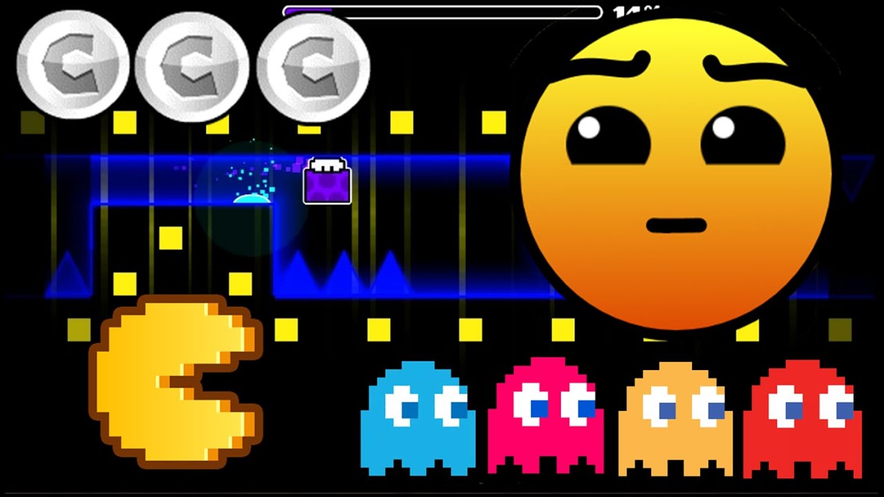 INCREIBLE!! PACMAN :V | Pacmaze by Flebo03 (3 Coins) | Geometry Dash 2. ...