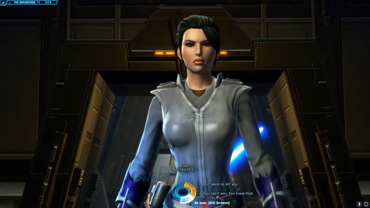 SWTOR Rey forcemaster vs Emperor Arcann - YouTube